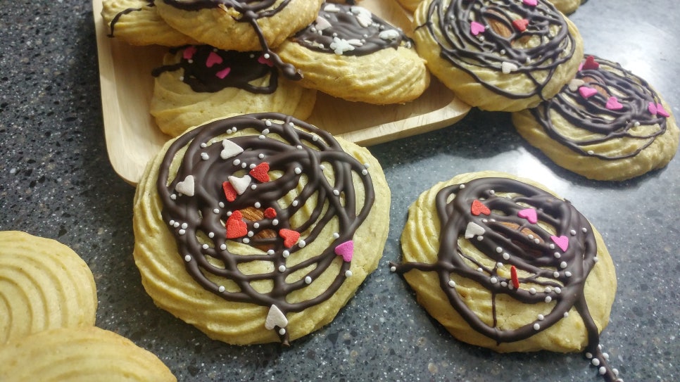 [발렌타인 베이킹-1] 땅콩잼 버터링쿠키 만들기 : 네이버 블로그