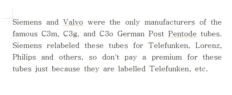 c3m 진공관/지멘스c3m/초단관(1) : 네이버 블로그