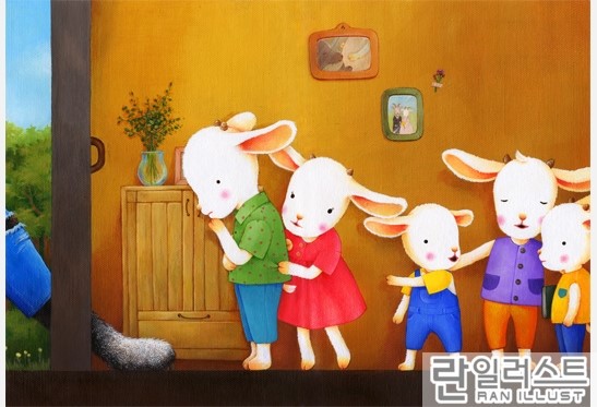 늑대와 일곱 마리 아기 염소동화일러스트동화일러스트학원란일러스트 네이버 블로그