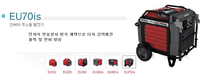 방음형인버터발전기 정격출력55k 무소음발전기 Eu70is 제품정보 혼다센터 네이버 블로그
