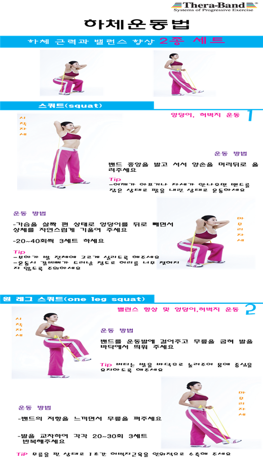 세라밴드를 이용한 운동 2탄 하체운동 네이버 블로그