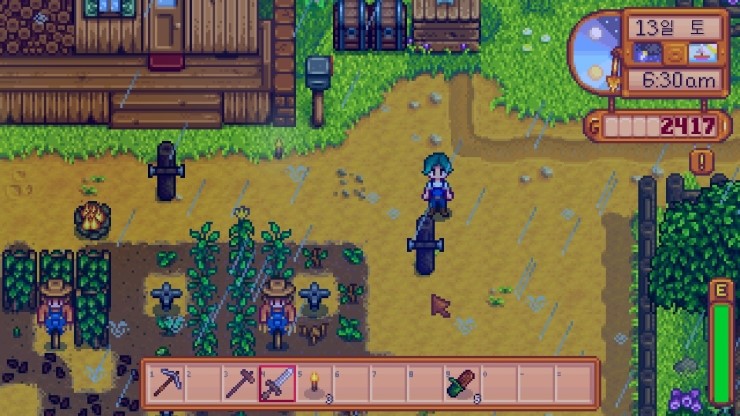스타듀밸리 Stardew Valley 일기 41일차 물뿌리개 업그레이드 맡겼어요 네이버 블로그
