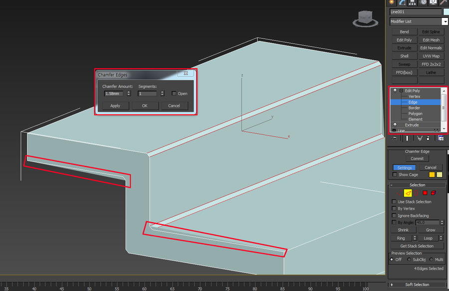 3d Max Chamfer가 깨지는 이유와 해결법, 외부 건축 전문 CG 실무 과외(3D MAX V-RAY 리터칭 ,1:1 실무 ...