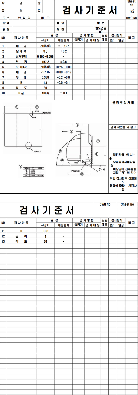 검사기준서5스타 Sq인증 금형수명관리중점관리포인트 밀핀자국 중점관리 포인트 초중종물 중점관리 포인트중점관리 포인트q