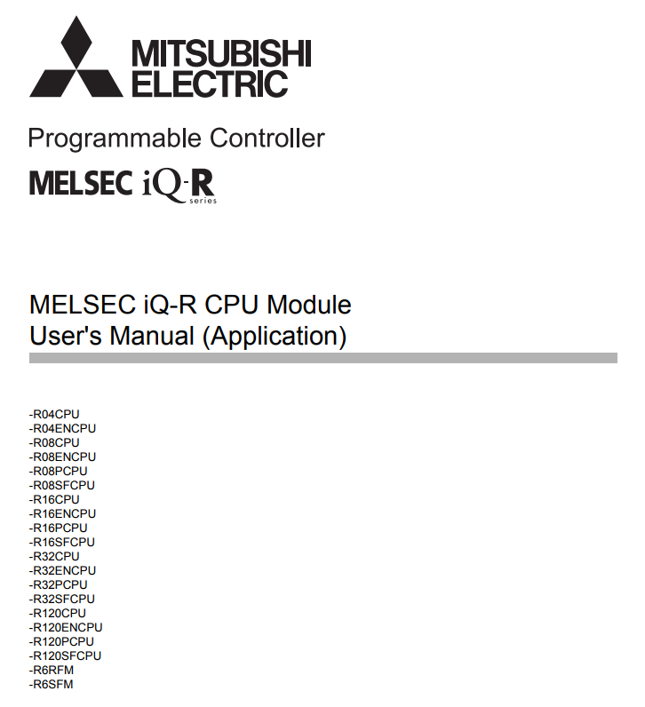 MITSUBISHI ELECTRIC Programmable controller MELSEC iQ-RR04CPU 시리즈 미쯔비시 ...