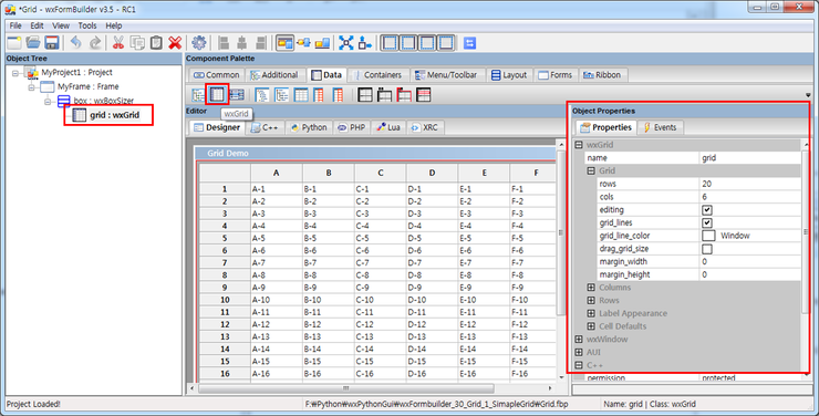 Wxpython 그리드 컨트롤grid Control 1 간단한 그리드simple Grid 네이버 블로그 6133
