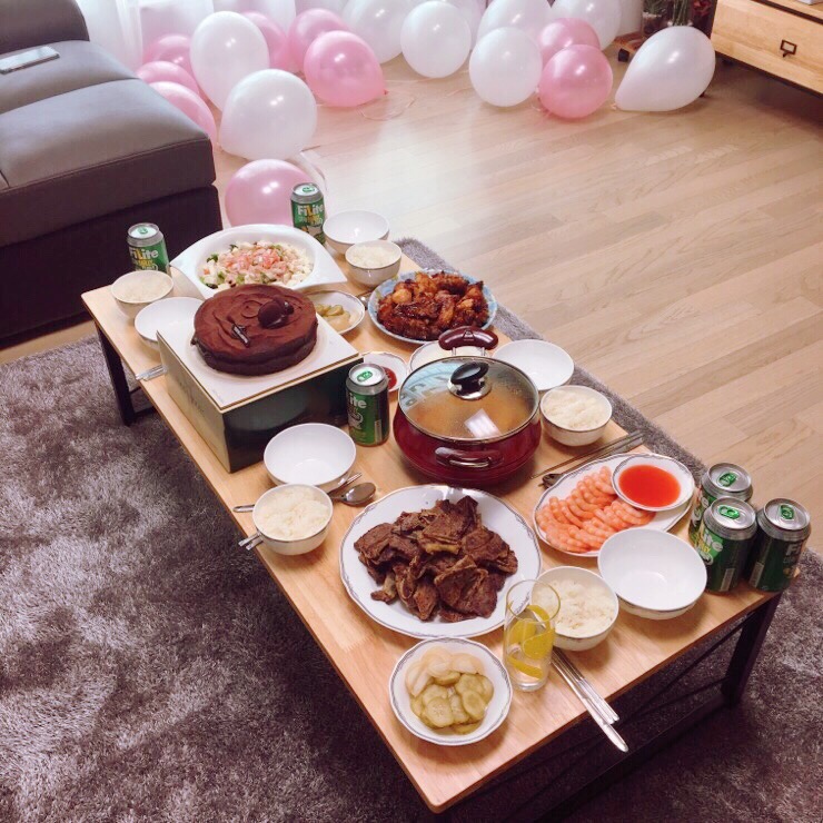 효쨩네 집들이 상차림결혼축하 케이크까지 네이버 블로그