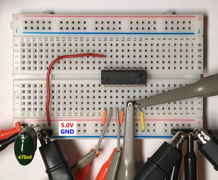 74LS74(7474) D 플립플롭(Flip-Flop)의 동작 실험 : 네이버 블로그