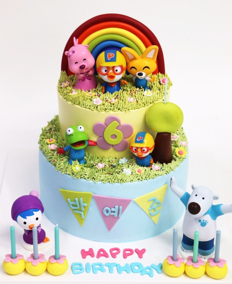 뽀로로케이크 뽀로로2단케익유치원생일파티뽀로로케익수원광교케이크 네이버 블로그