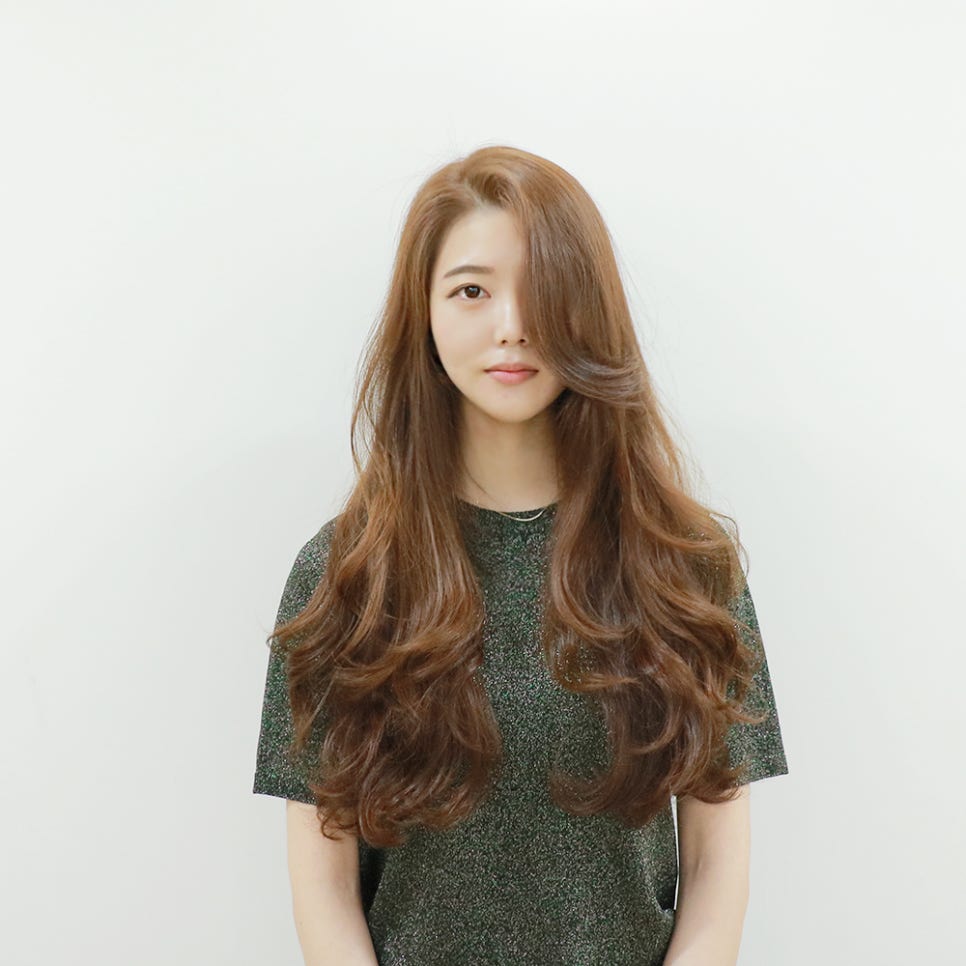 탈색없이 가장 밝은염색 골드브라운염색 연예인 레이어드컷 네이버 블로그