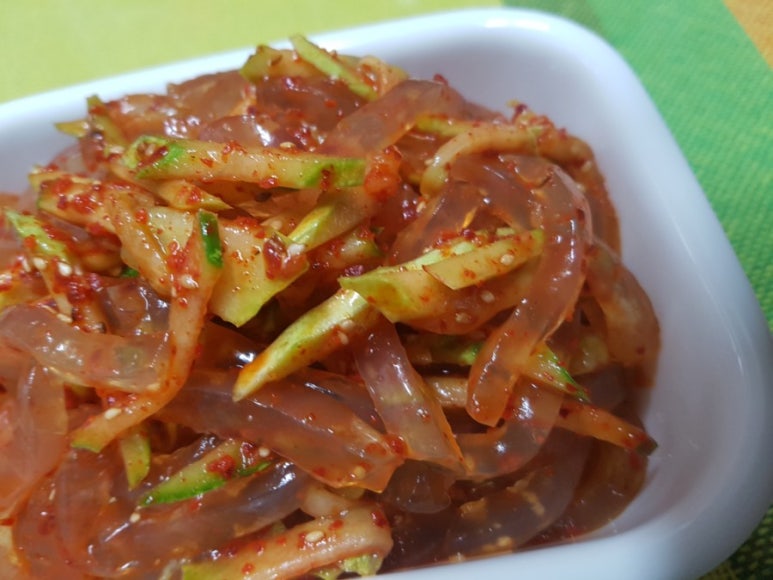 우뭇가사리 요리 새콤한 우뭇가사리 무침 만들기 네이버 블로그