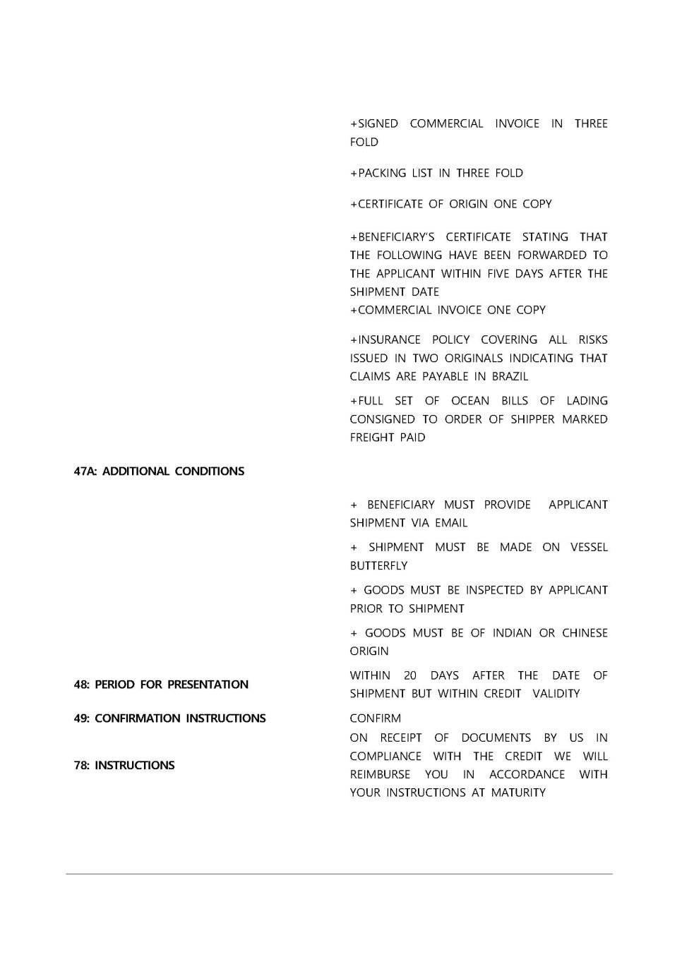 KB Materials - SWIFT MT700 화환신용장 (Documentary Letter of Credit) 의 해석 방법!