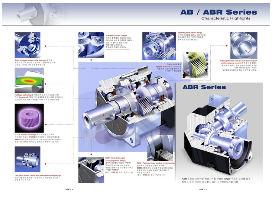 APEX 아펙스 감속기 AB042-003-S2-P2 ABR042-003-S2-P2 외 377종 판매점 오토센코리아 ABR 시리즈 ...