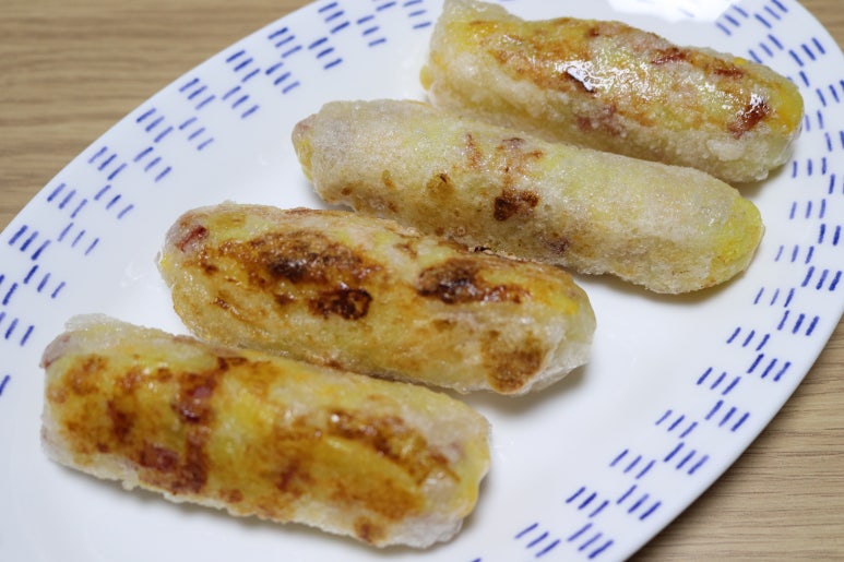 고구마 요리 라이스페이퍼를 이용한 고구마롤 고구마 크로켓 고구마 전병 만들기~ Womom 네이버 블로그