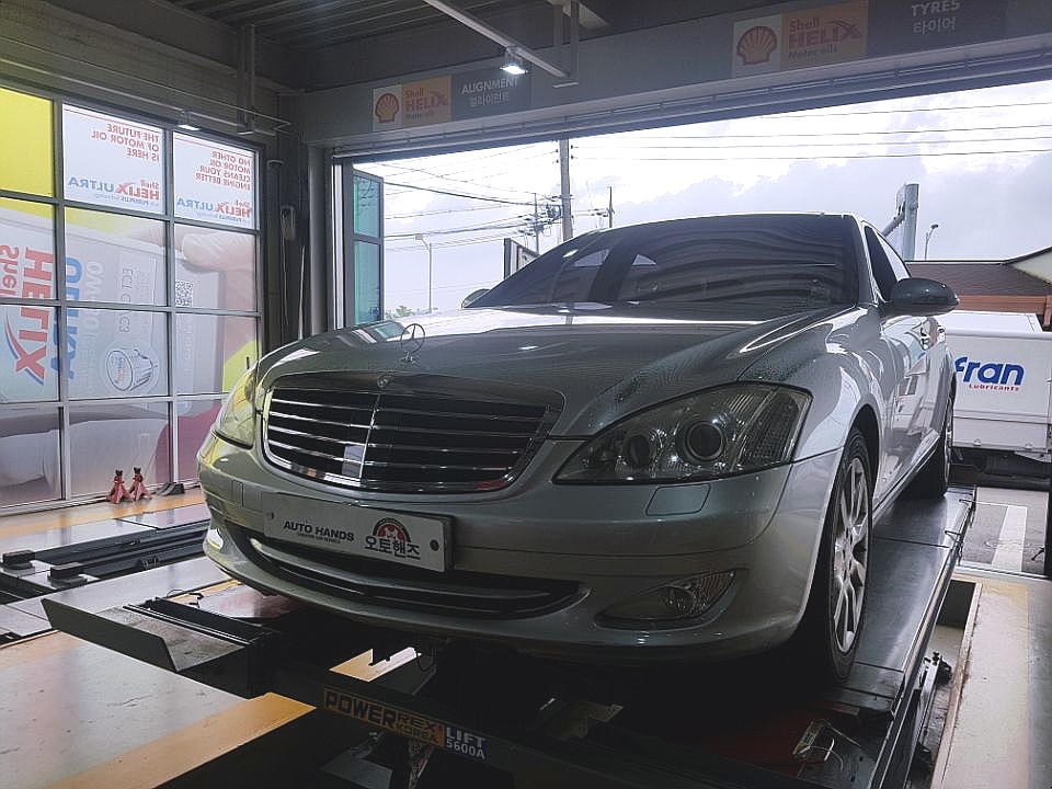 벤츠 S500 타이어편마모타이어교체한국타이어 벤투스 S2 As 헌터3d얼라인 먼트 교정 화성 동탄 병점 오산 세교 안녕