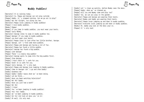 페파피그 대본집 Peppa Pig Script - pdf 파일 포함 (0907 수정) : 네이버 블로그