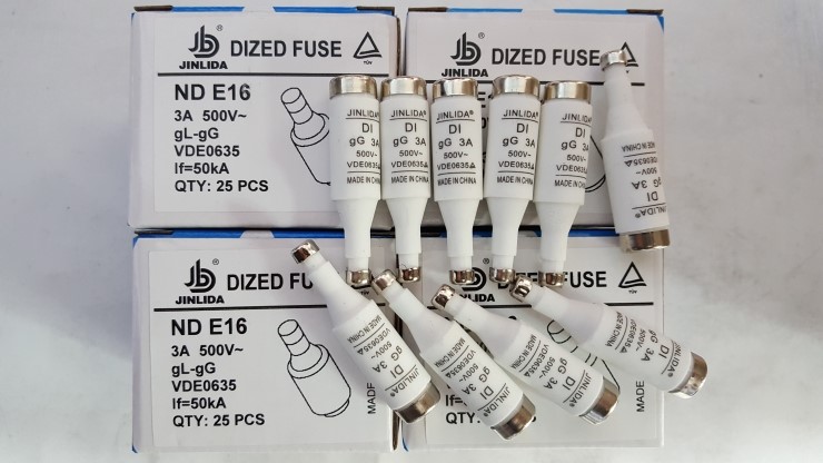 JINLIDA FUSES E16 ND 1A~30A, E16 DI 1A~30A E27 DII 2A~25A, E33 DIII 35A ...