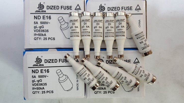 JINLIDA FUSES E16 ND 1A~30A, E16 DI 1A~30A E27 DII 2A~25A, E33 DIII 35A ...