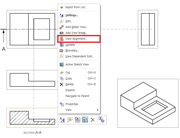 [UG-NX 12] Section View (단면도)의 위치를 마음대로 옮기고 싶을 때! : 네이버 블로그