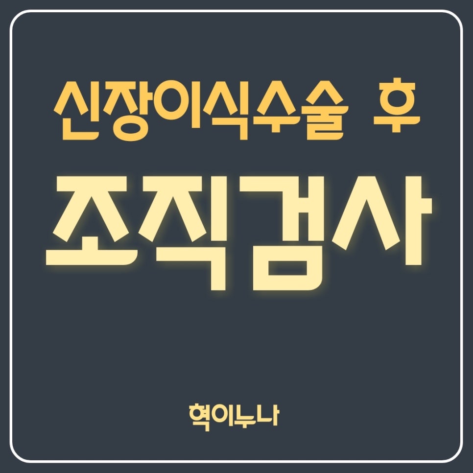 신장 조직검사 조직검사 2번 해보고 쓰는 조직검사 후기 네이버 블로그