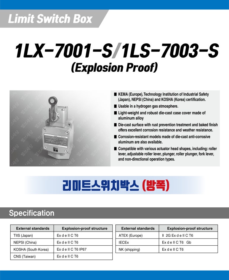 [밸브세상] 리미트스위치박스 / 1LX-7001-S / 1LS-7003-S / 방폭 : 네이버 블로그