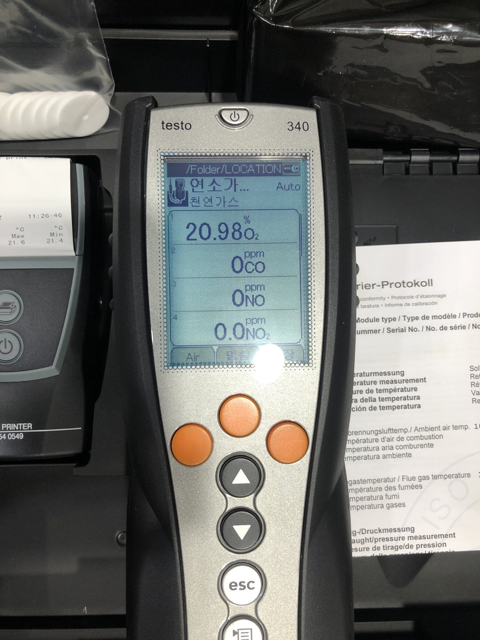 [윌슨코리아] 산업용 보일러, 버너 질소산화물(NOX) 배출가스 측정기 testo 340 가스분석기 2탄 / testo 340 ...