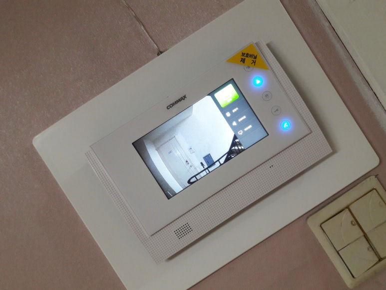 텍스타 공동현관로비폰호환 인천 산곡동 경남2차아파트 코맥스 CAV-705UW 인터폰 장착사례 : 네이버 블로그
