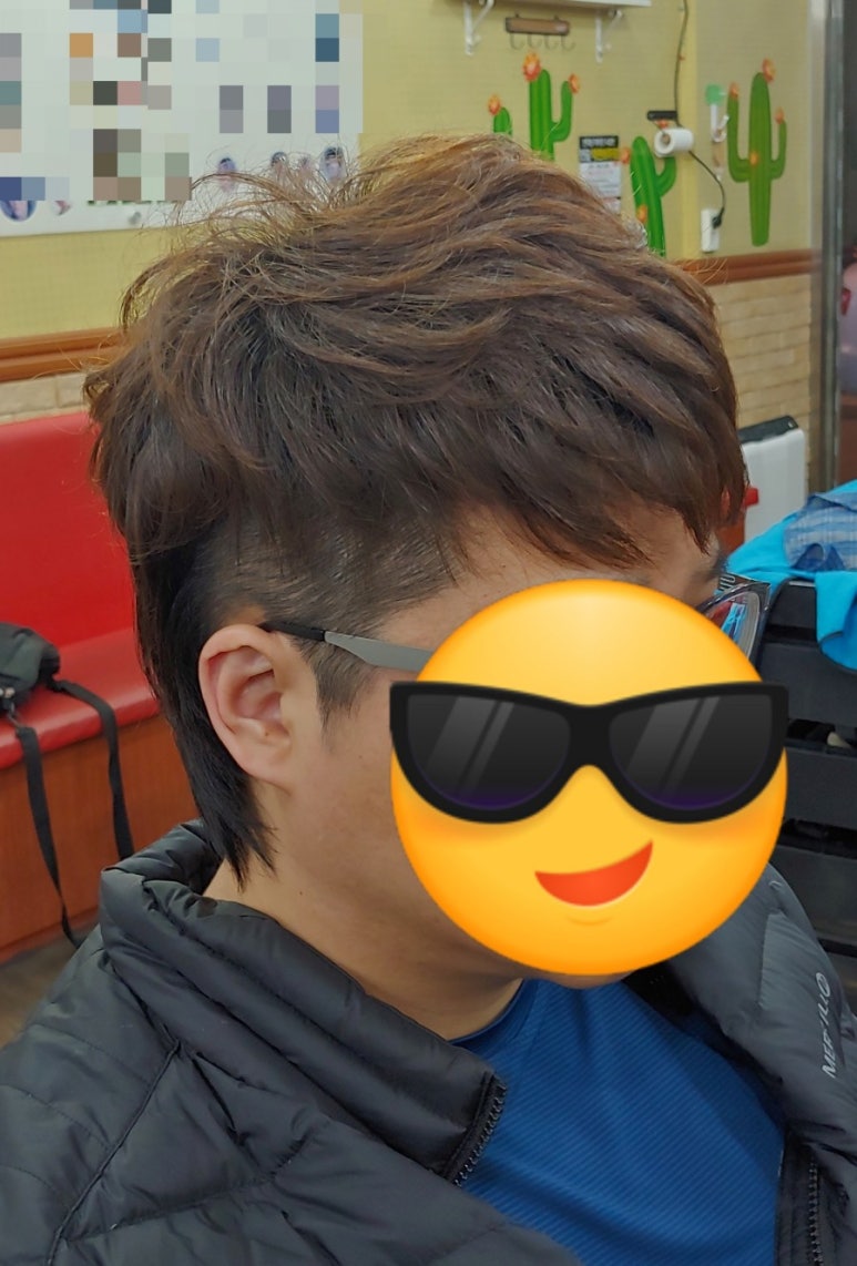 의정부민락동쿨가이 병지컷 맥가이버머리 뻗치는 생머리 아이롱펌으로 멋지게 자연스럽게 넘어가게 남성전용전문미용실 남자머리전문헤어샵