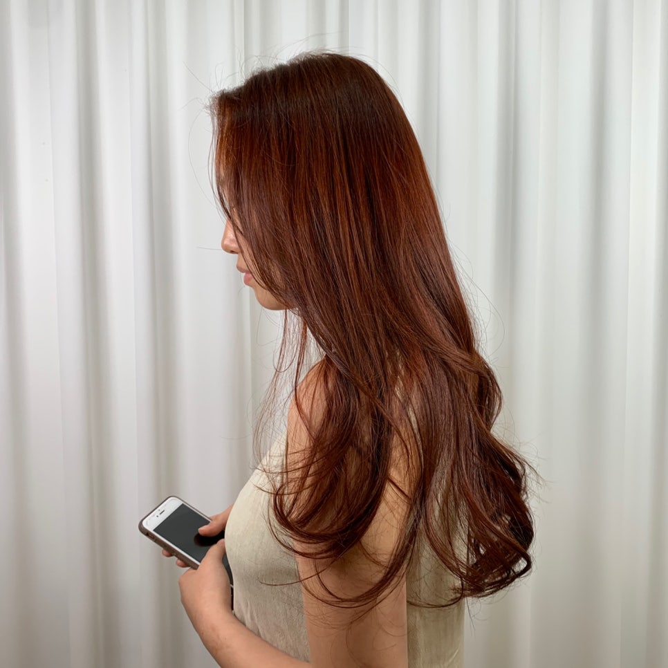 2019 가을 염색컬러레드오렌지 옴브레 하이라이트헤어뜰애 노원역점 2호점 네이버 블로그