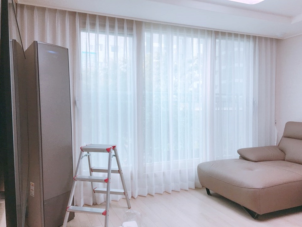 신혼부부 커튼 블라인드 광주 선운지구 리버프라임 부드러운 편안한 스타일링완성 네이버 블로그