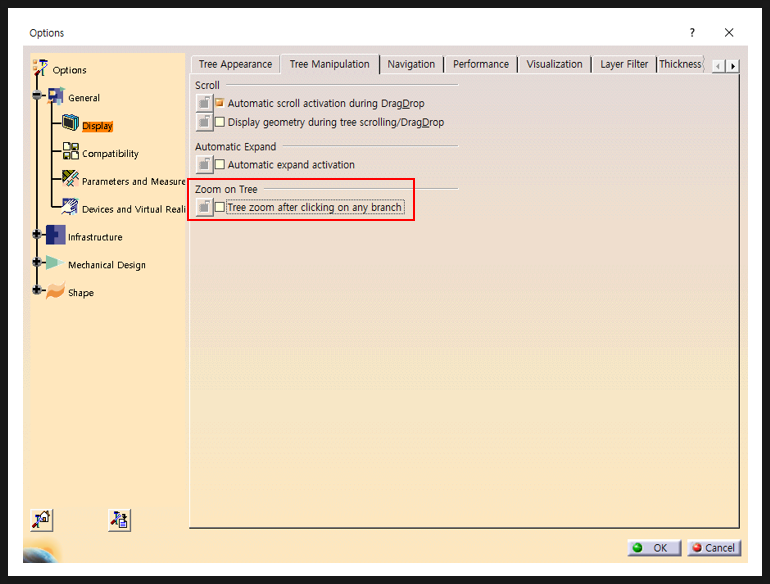 카티아 트리가 안보일때 (CATIA TREE 옵션 설정) : 네이버 블로그
