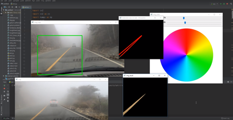 GitHub - Hydragon516/opencv-line-detection: Simple line detection using Hough transform and HSV ...