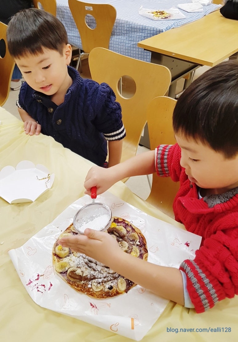 주말엔 문화센터 아동요리 초콜렛 또띠아피자 만들기 네이버 블로그