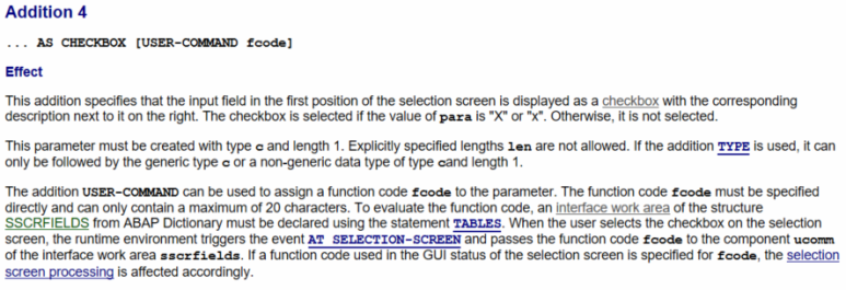 [SAP ABAP] Checkbox : 네이버 블로그