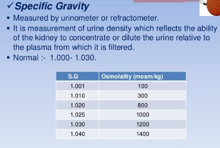 소변의 비중(specific gravity) : 네이버 블로그