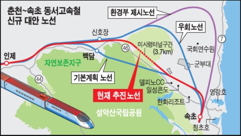 춘천~속초간 동서고속화철도 사업 탄력 턴키구간 2020년 상반기 공고 네이버 블로그
