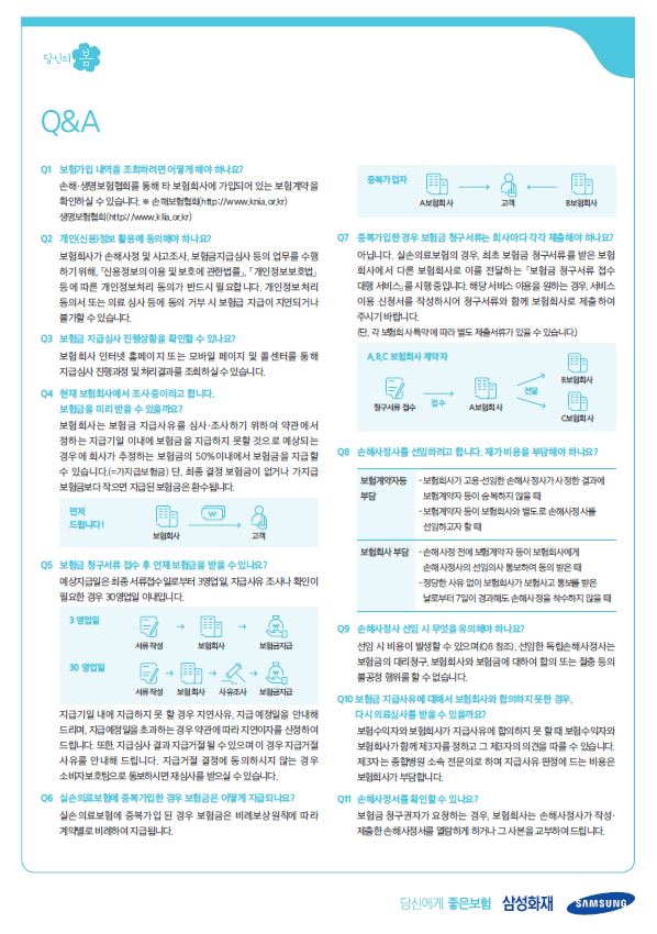 삼성화재보험 보험금 청구 양식 보험금청구서위임장 네이버 블로그