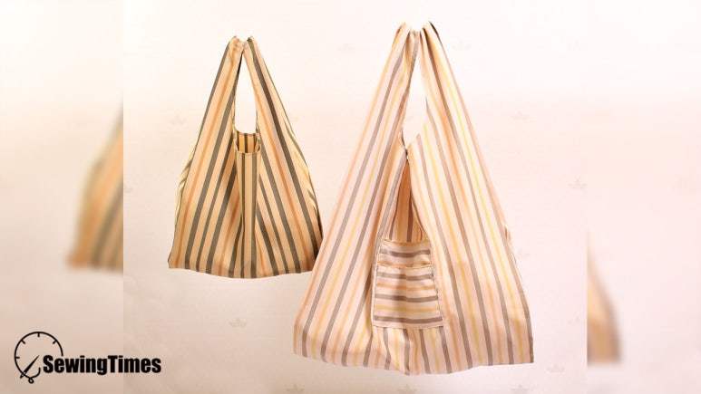 Diy 접어서 포켓에 쏙 넣는 에코백 만드는 방법 2사이즈 안감없는 장바구니 만들기 소잉타임즈 네이버 블로그