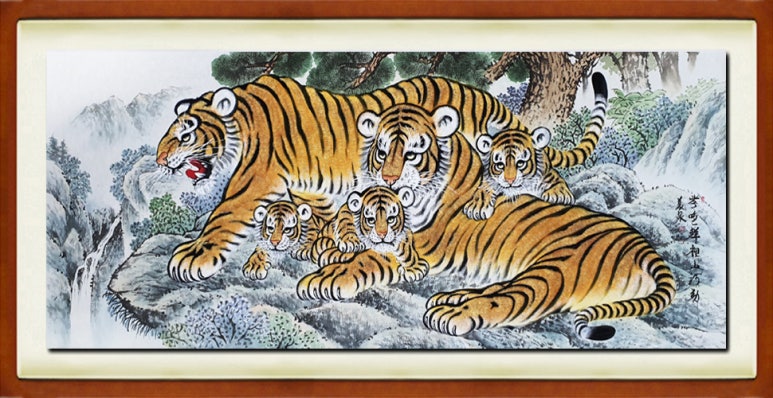 대단한 크기에 대작 호랑이그림 황호랑이그림 액자 네이버 블로그
