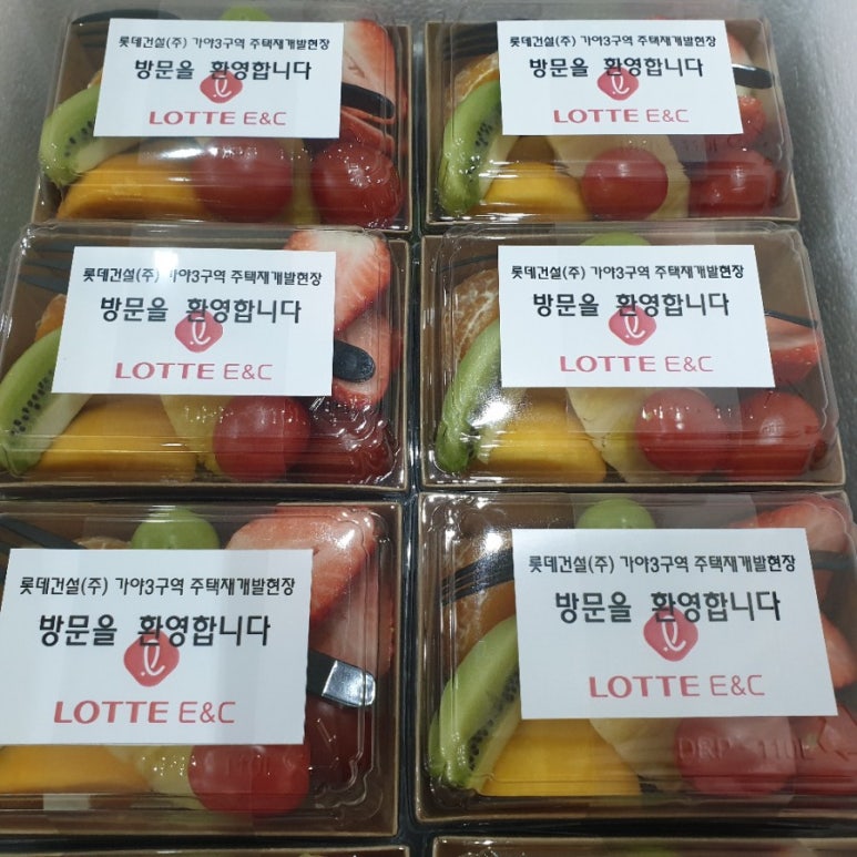달퐁 부산 울산 김해 양산 창원 단체행사주문 컵과일도시락 가야동 롯데건설 가야3구역현장 네이버 블로그