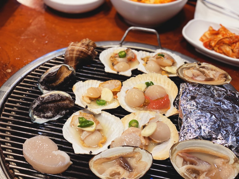 띠앗부부 미쁘니일상블로그 금천동 꾸어본 조개바다 청주 조개구이 맛집 조개 모듬구이찜 네이버 블로그