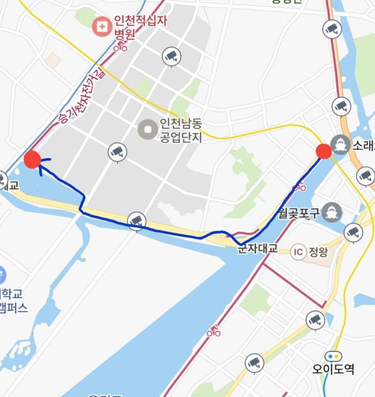 소래포구에서 동막역사거리승기천자전거길 인천둘레길 7코스 네이버 블로그