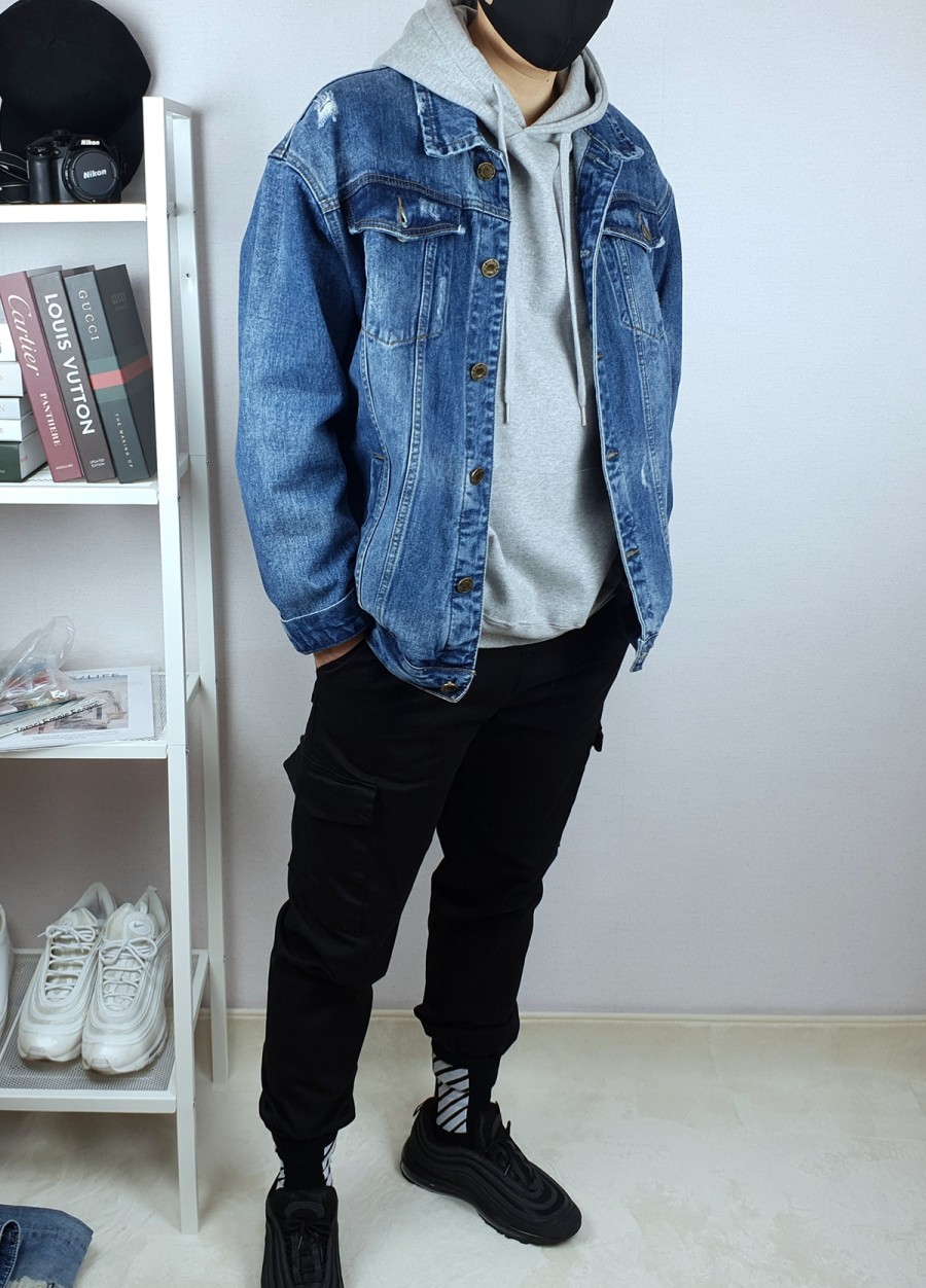 남자 데일리룩 조거 팬츠 후드티 청차겟 코디 스트리트 패션 박새로이 스타일 네이버 블로그