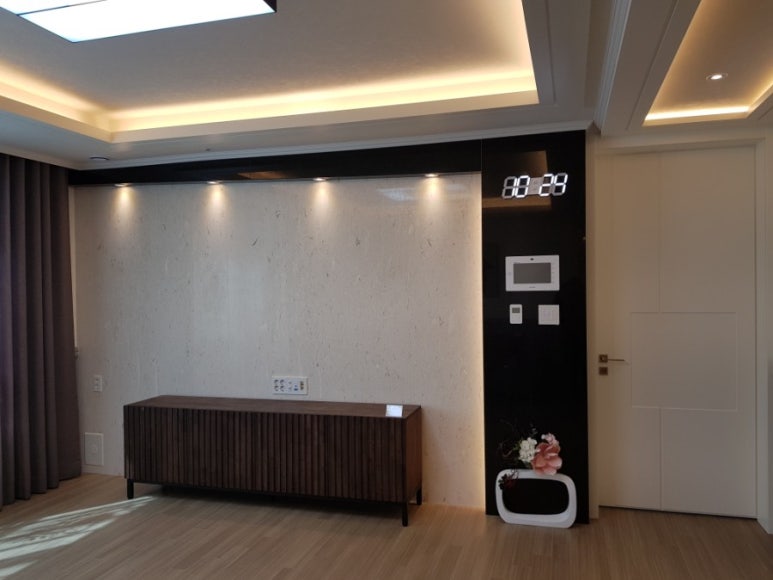 다산반도유보라 메이플타운 34평 웨인스코팅으로 디자인한 거실인테리어 네이버 블로그