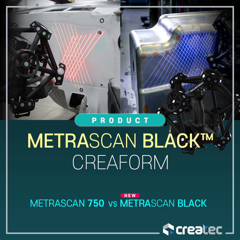 [크레아텍] 신제품 MetraSCAN BLACK와 구제품 MetraSCAN의 비교 분석! / 핸디스캐너 / 3D스캐너 / 역설계 ...