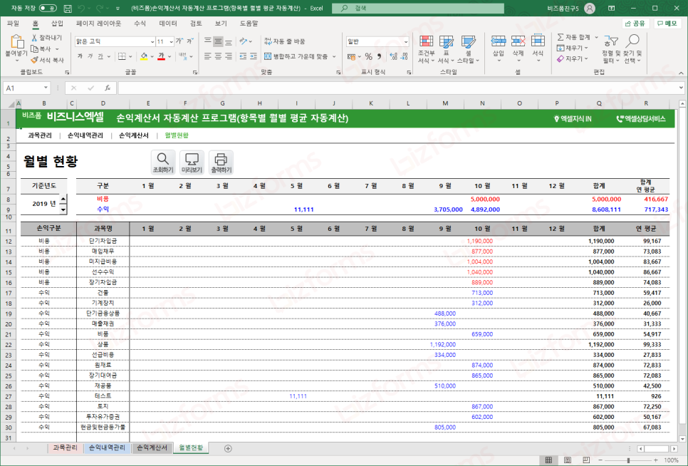 기업 성과 분석을 위한 재무상태표 대차대조표 손익계산서 엑셀 양식 네이버 블로그