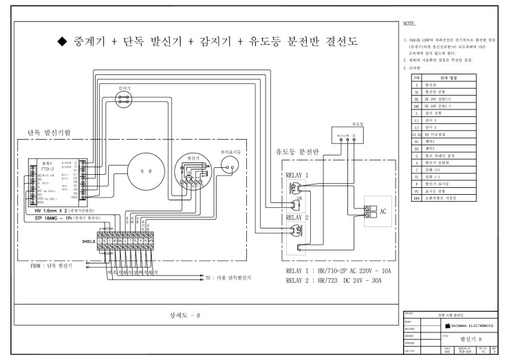 R형 중계기 결선도 실무 네이버 블로그