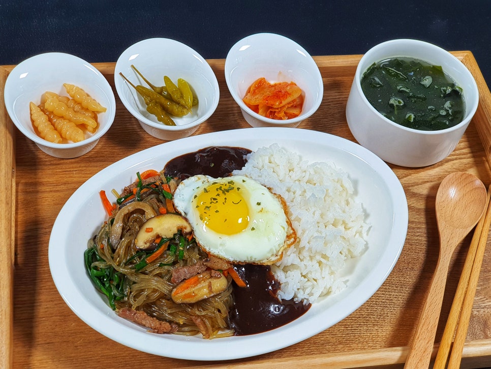 잡채밥 만들기 집밥혼밥짜장소스잡채덮밥자취요리한끼해결맛있음 네이버 블로그