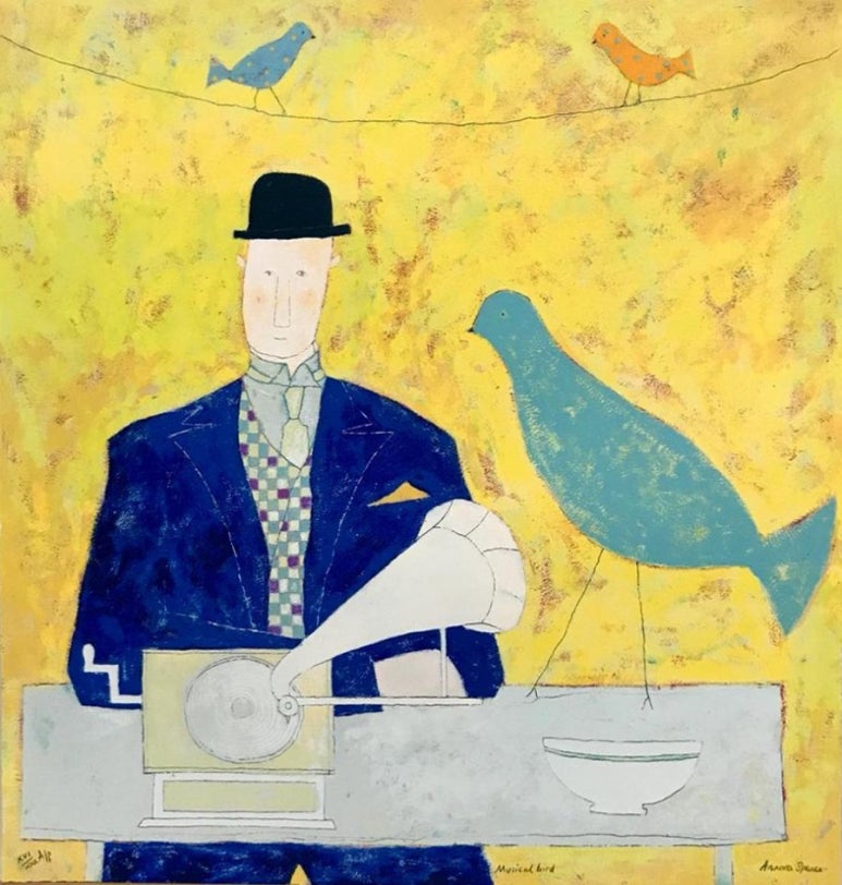 아노라 스펜스 판화 작품 Annora Spence [Musical Bird], [Musical and Cat] : 네이버 블로그