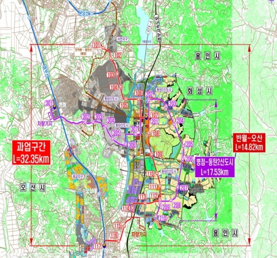 화성오산 동탄도시철도 32km반월~오산병점~동탄2 트램 노선도 2019~2027년 개통 기본계획 추진 네이버 블로그